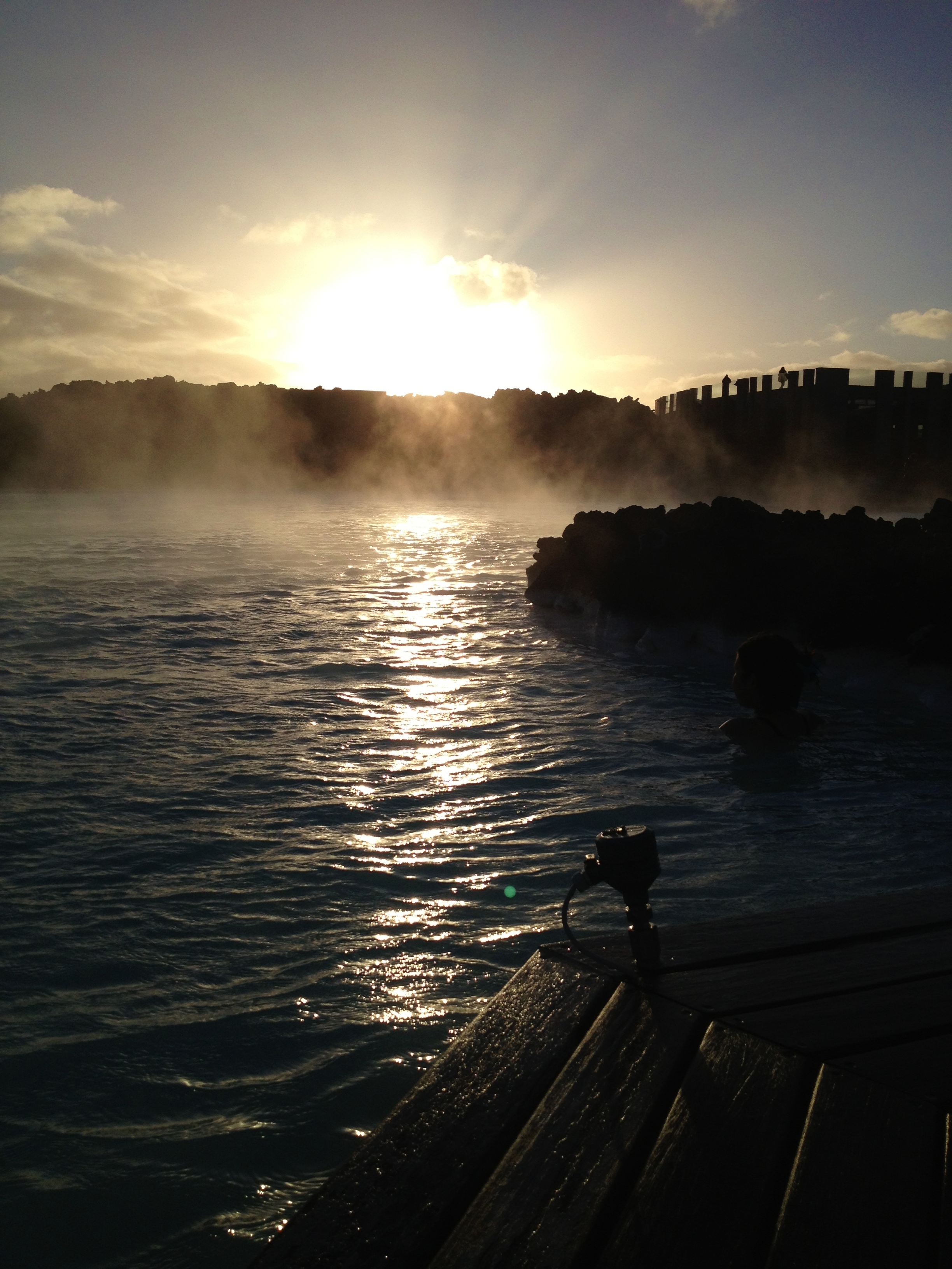 Soaking in the Blue Lagoon, Iceland